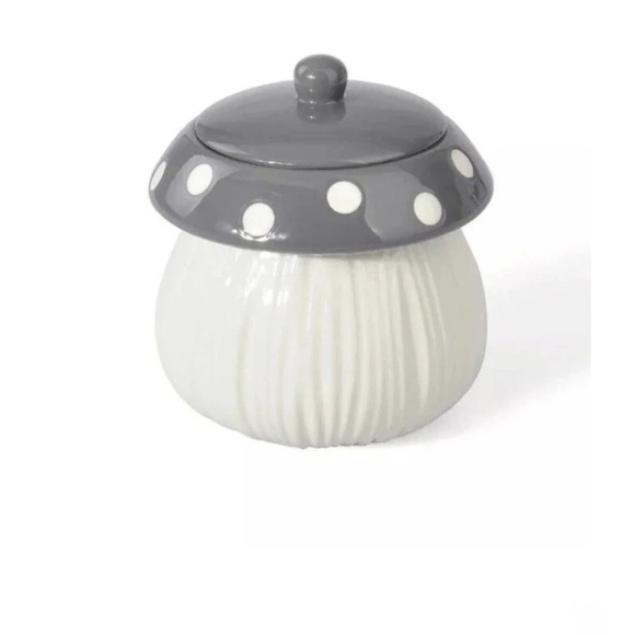 Target | Accents | Target Gray And White Ceramic Mushroom Jar | Poshmark